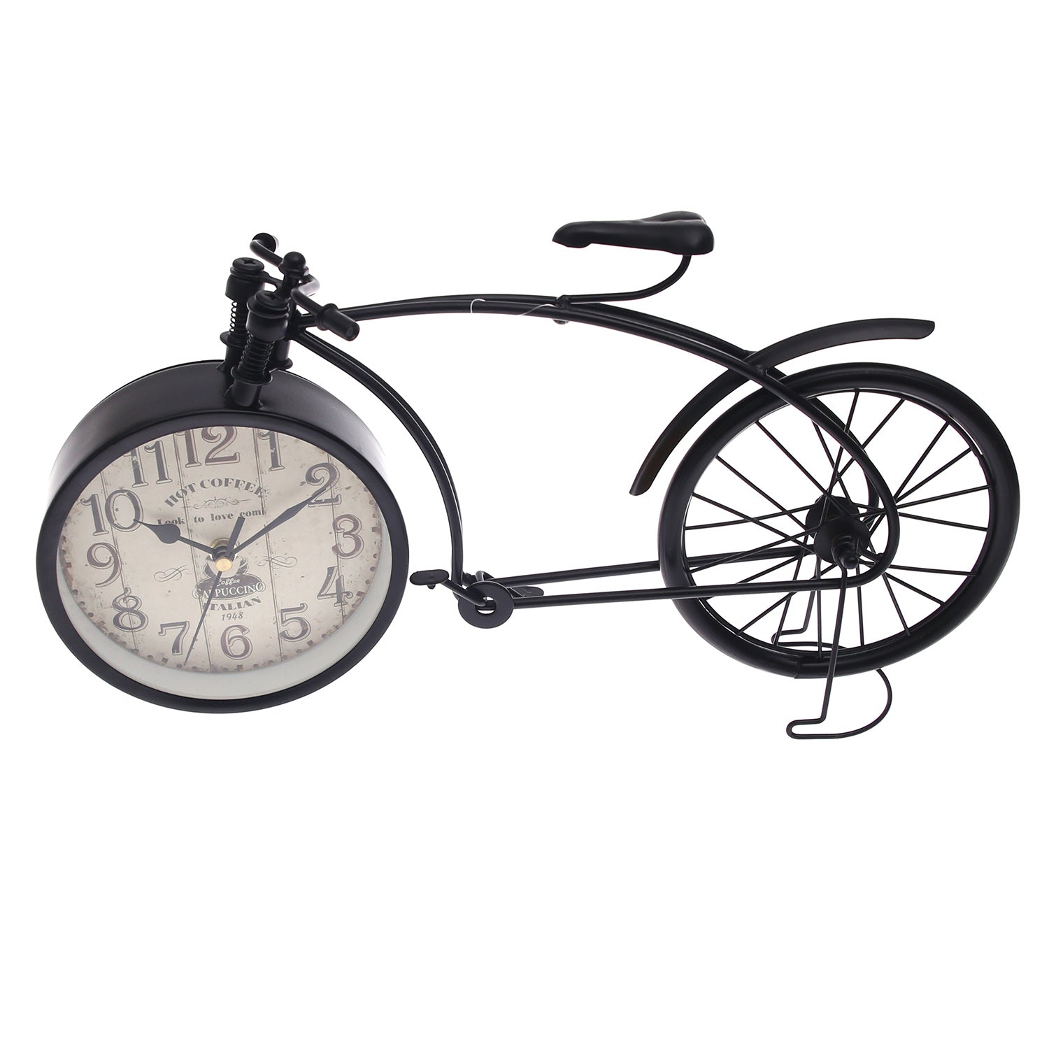 Hot Coffee Table Clock Cycle Black EP4292 – Vintage Bicycle-Shaped Dec ...