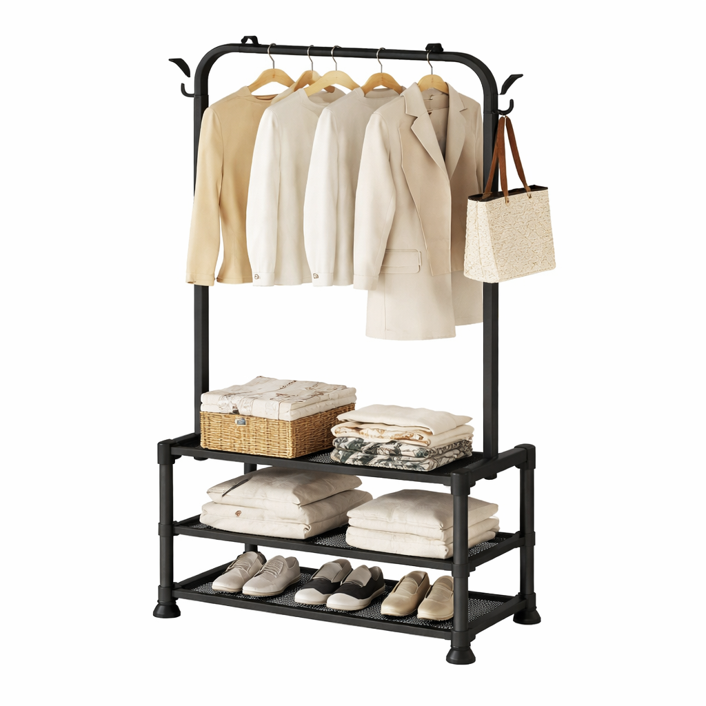 Multifunctional Drying Rack – Heavy Duty Garment Stand with Hanging Ro ...